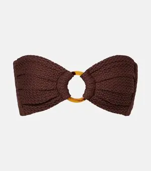 MONTCE Tori Crochet Bikini Top - Brown