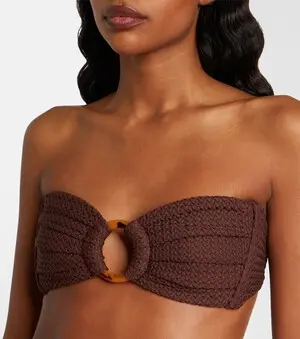 MONTCE Tori Crochet Bikini Top - Brown