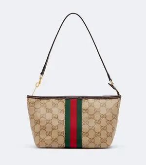 Gucci Essence Gg Canvas Mini Pouch - Beige