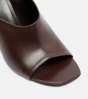 Versace Giulietta Leather Mules - Brown