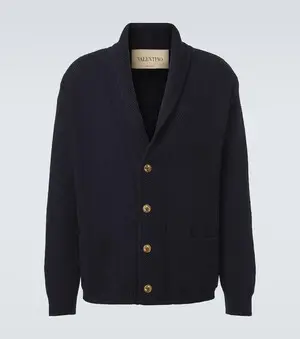 Valentino Garavani Virgin Wool Shawl Collar Cardigan