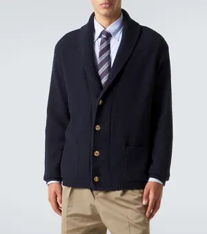 Valentino Garavani Virgin Wool Shawl Collar Cardigan