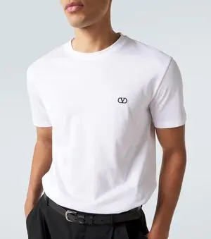 Valentino Garavani Vlogo Cotton Jersey T-shirt - White
