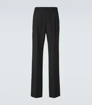 Valentino Garavani Virgin Wool Straight Leg Pants - Black