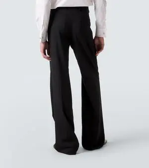 Valentino Garavani Virgin Wool Straight Leg Pants - Black