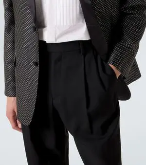 Valentino Garavani Virgin Wool Straight Leg Pants - Black
