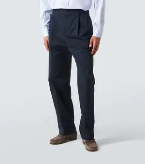 Valentino Garavani Cotton Straight Leg Trousers
