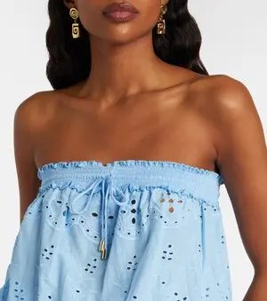 Melissa Odabash Colette Broderie Anglaise Cotton Minidress