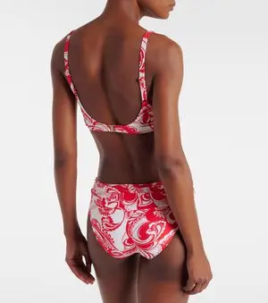 Melissa Odabash Bel Air Floral Bikini Top - Red