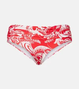 Melissa Odabash Bel Air Ruched Bikini Bottoms - Red