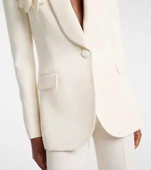 Elie Saab Floral Blazer - White