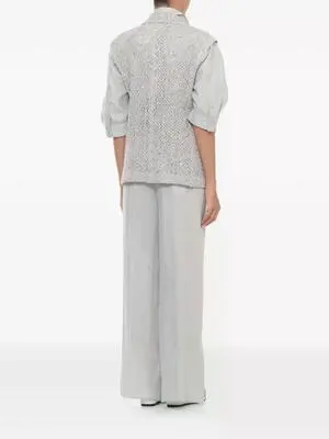 PANICALE Sequin-embellished Sleeveless Jacket