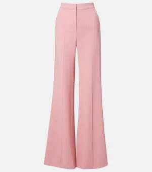 Elie Saab High-rise Wide-leg Cady Pants - Pink