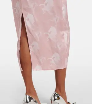 Stella McCartney Printed Satin Midi Dress