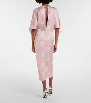 Stella McCartney Printed Satin Midi Dress
