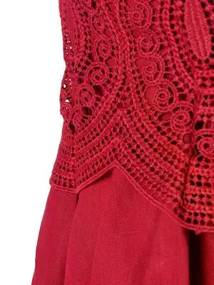 CLIPS Lace-panelled Sleeveless Dress