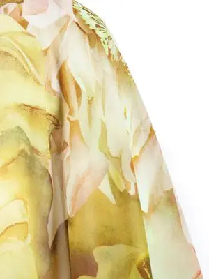 CLIPS Floral Print Longline Jacket