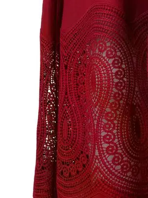 CLIPS Lace-trim Pleated Skirt