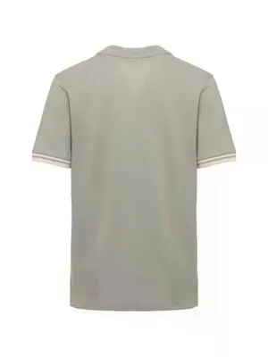 FAY Logo-embroidered Striped-trim Polo Shirt
