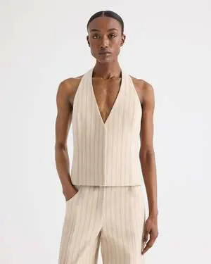 TWP Keelyn Vest In Cotton Linen