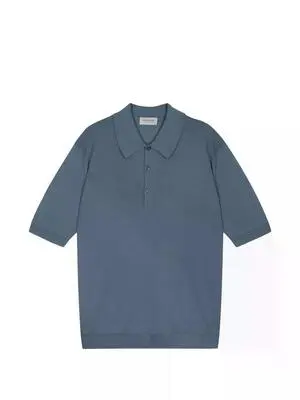John Smedley Isis Short-sleeve Polo Shirt - Blue
