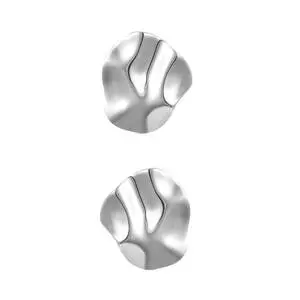 EVERY WAVE Polished Sterling Ruffling Statement Earrings