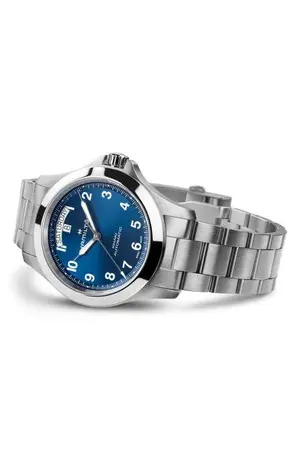 Hamilton Khaki Field King Automatic Stainless Steel Bracelet Watch - Blue