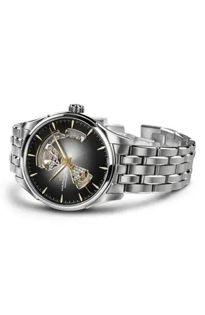 Hamilton Jazzmaster Open Heart Automatic Bracelet Watch - Black