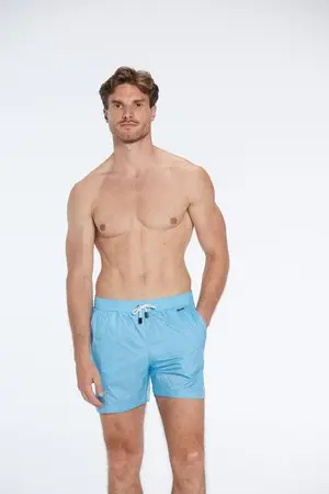 MOEVA Louis Mid-thigh Swim Shorts - Blue