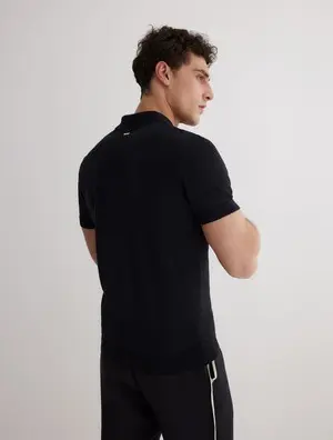 MOEVA Johan Cotton Polo Shirt - Black