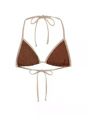 MC2 SAINT BARTH Leah Triangle Bikini Top - Brown