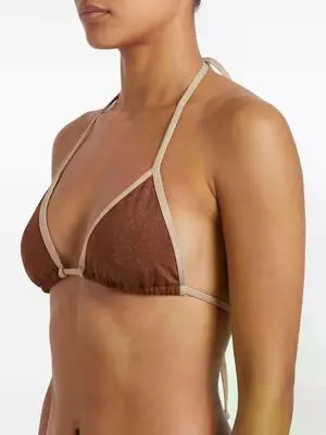 MC2 SAINT BARTH Leah Triangle Bikini Top - Brown