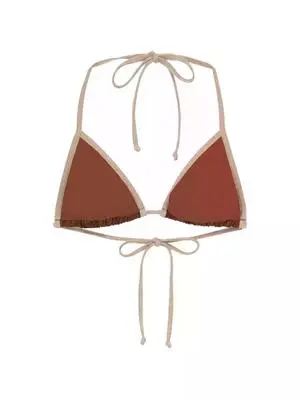 MC2 SAINT BARTH Leah Triangle Bikini Top - Brown