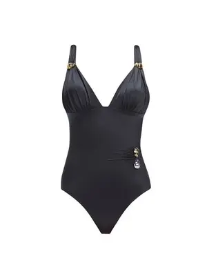 MOEVA Marina Halter Neck One Piece Swimsuit With Ruched Detailing