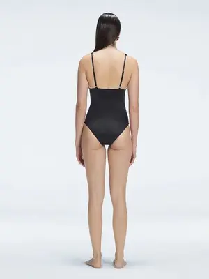 MOEVA Marina Halter Neck One Piece Swimsuit With Ruched Detailing