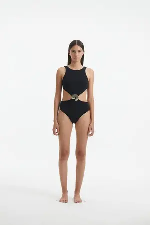MOEVA Honora One Piece Swimsuit With Gold Accessory
