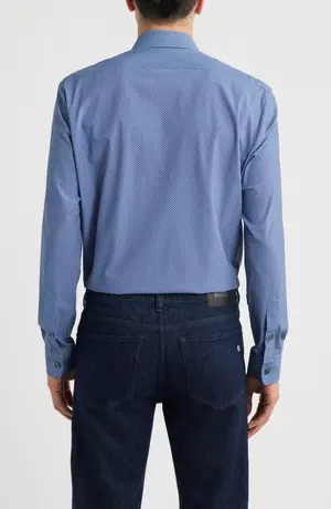 BOSS P-liam Button-up Shirt - Open Blue