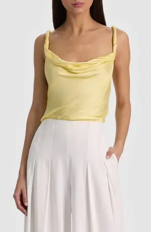 Alice + Olivia Monique Cowl Neck Camisole - Butter