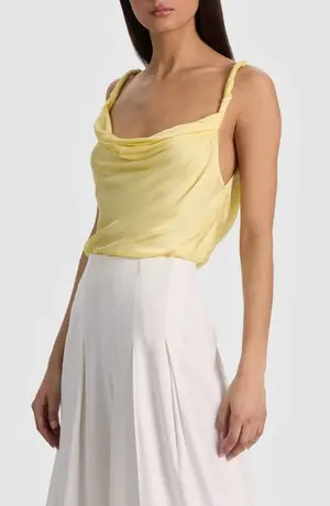 Alice + Olivia Monique Cowl Neck Camisole - Butter
