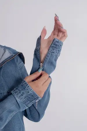 LAS LOUNGEWEAR Longline Zip-up Hoodie
