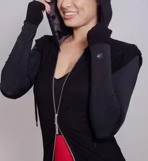 LAS LOUNGEWEAR Compression Hybrid Hoodie - Black