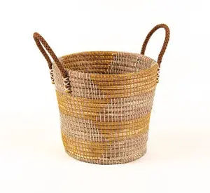 WICKER VILLAGE Moonj Basket - Natural
