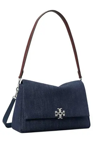Tory Burch Charlie Denim Shoulder Bag - Midnight