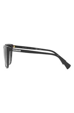 Ralph Lauren Polarized Butterfly Sunglasses - Black/polar Gradient Grey