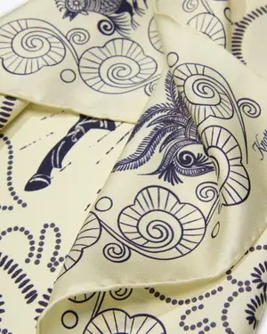 KNOTTERY & CO Equestrian Dreams Silk Bandana - Beige