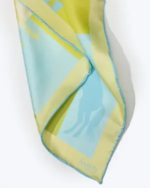 KNOTTERY & CO Cavalier Silk Pocket Square - Sky Blue