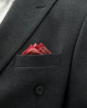KNOTTERY & CO Equestrian Dreams Silk Pocket Square - Red