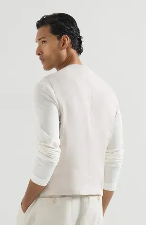 Brunello Cucinelli Linen Herringbone Waistcoat - Shell