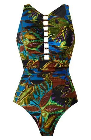 Miraclesuit Amazonia Swizzle Underwire Swimsuit - Blue Multi