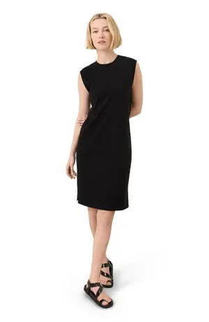 PACT Organic Cotton Soft-slub Essential Easy Muscle Tee Dress - Black